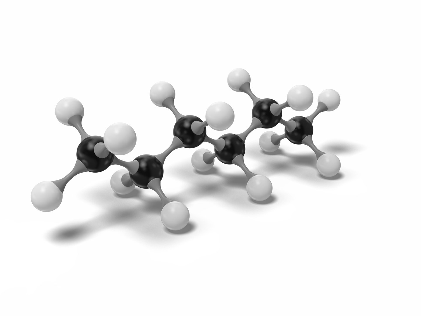 Hexane Molecule C6h14 Modeled 3D Model - TurboSquid 1540614