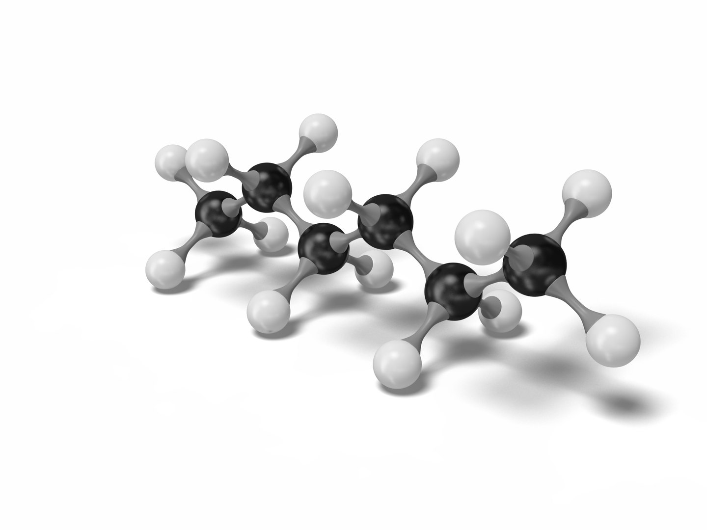 Hexane Molecule C6h14 Modeled 3D Model - TurboSquid 1540614