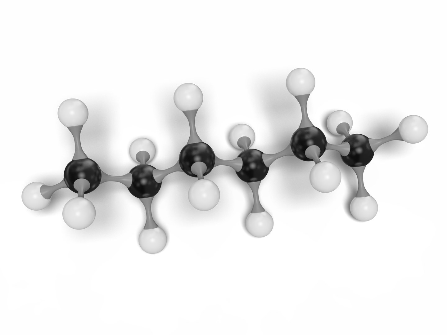 Hexane Molecule C6h14 Modeled 3D Model - TurboSquid 1540614