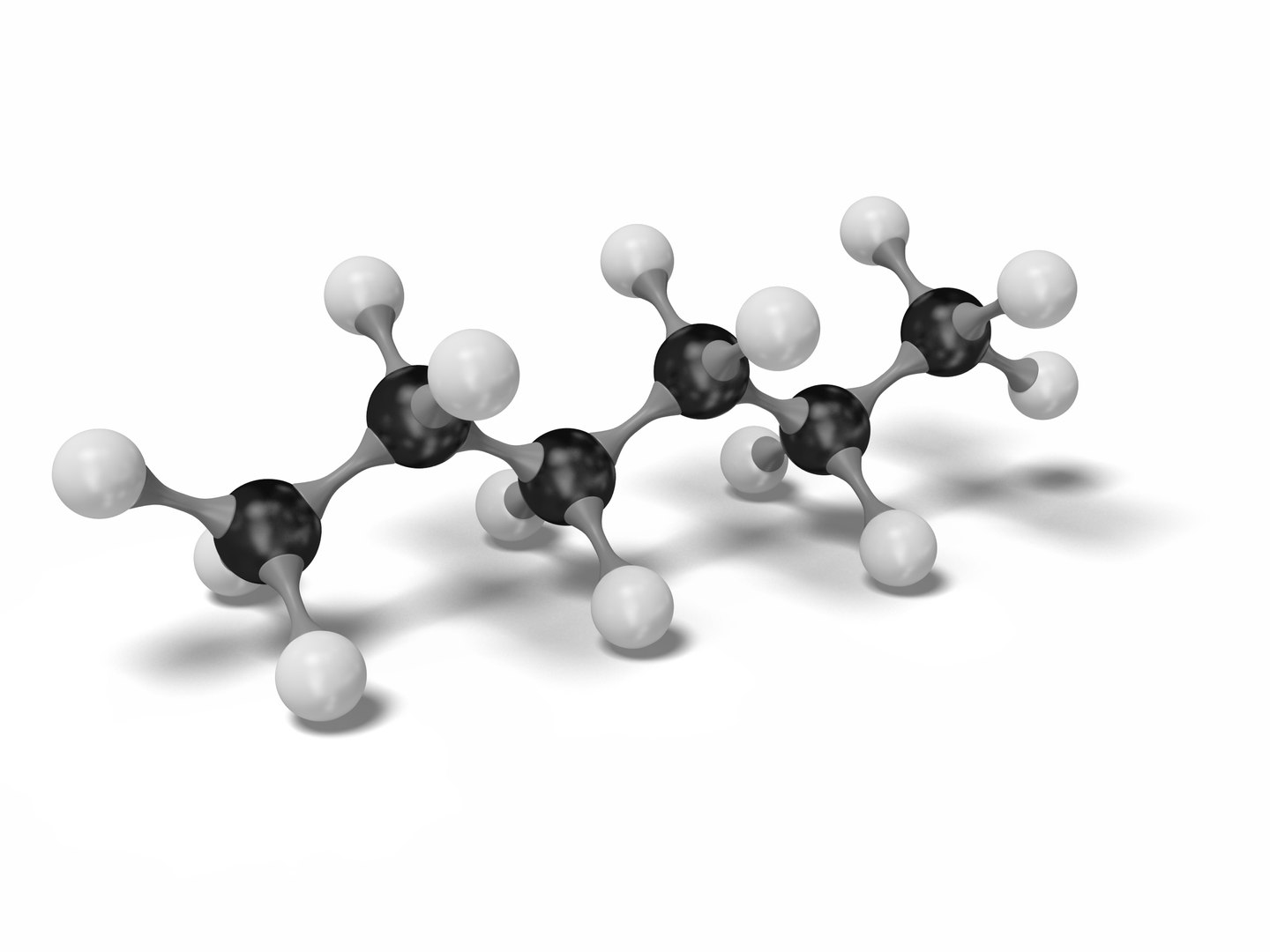 Hexane Molecule C6h14 Modeled 3D Model - TurboSquid 1540614