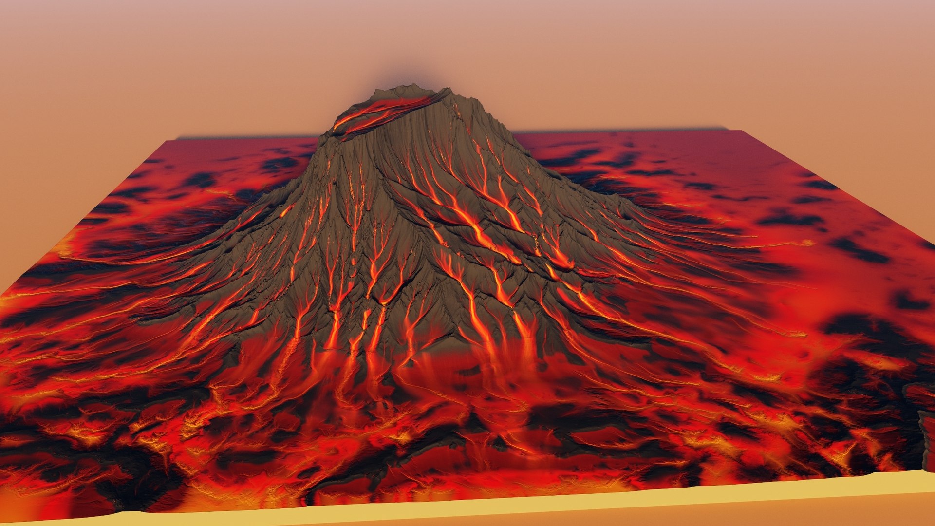 3D Model Volcano Terrain 3 - TurboSquid 2202731