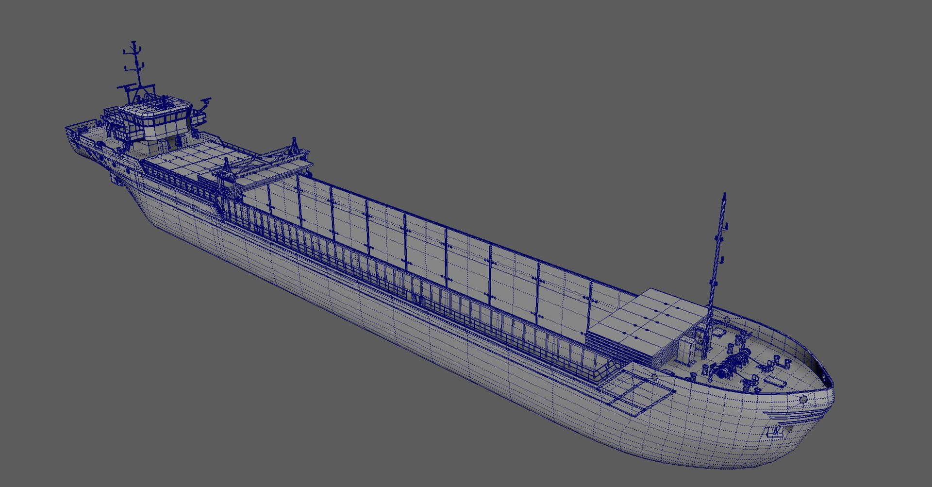 Combi coaster general cargo ship model - TurboSquid 1497506