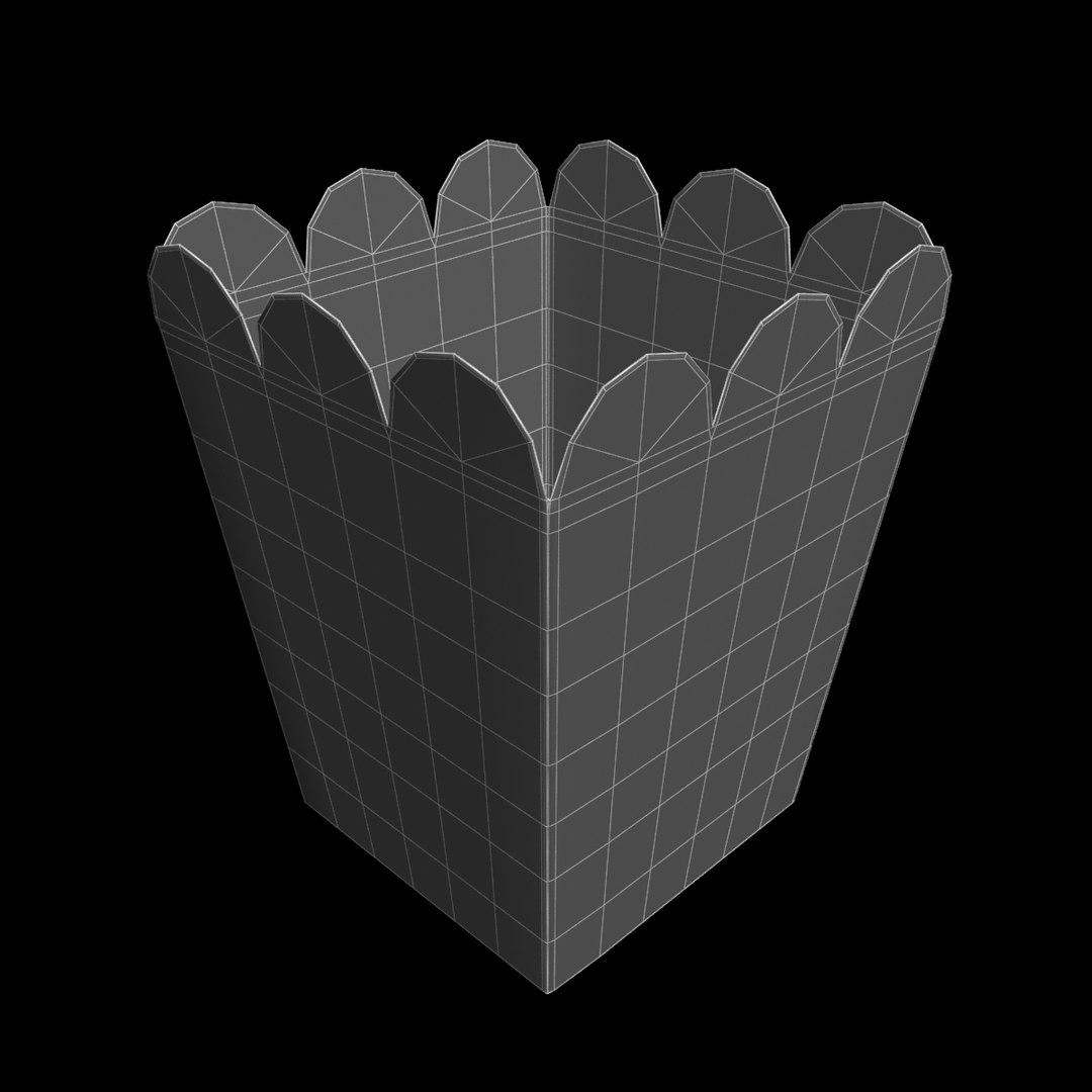 Popcorn Box 3D Model - TurboSquid 1167883