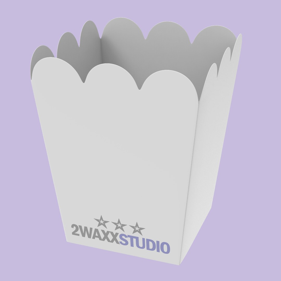 Popcorn Box 3D Model - TurboSquid 1167883
