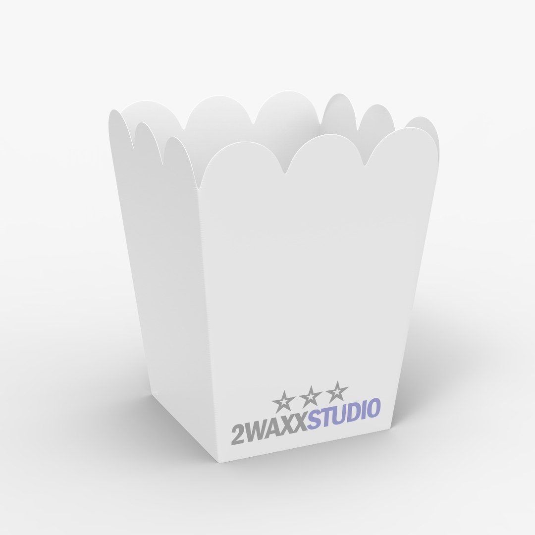 Popcorn Box 3D Model - TurboSquid 1167883