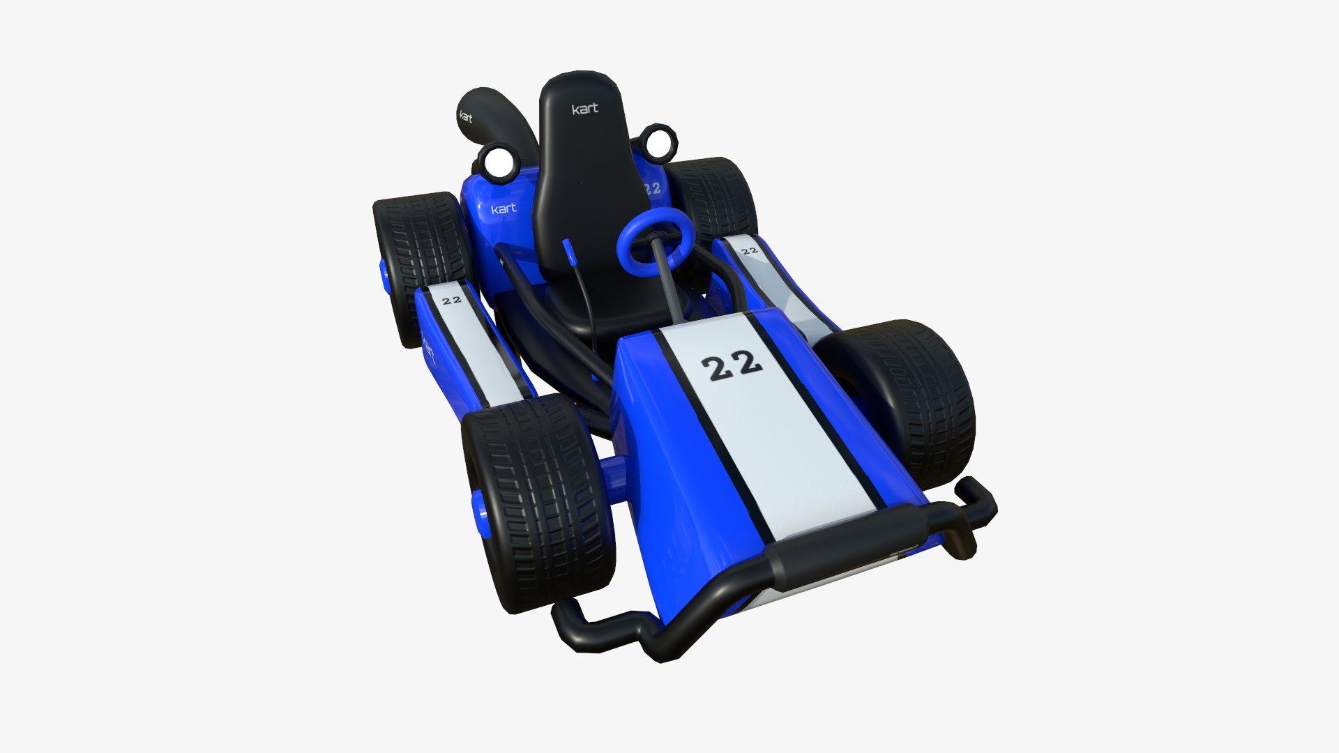 Cartoon Kart I02 Blue - Vehicle Racing Design 3D Model - TurboSquid 2037389