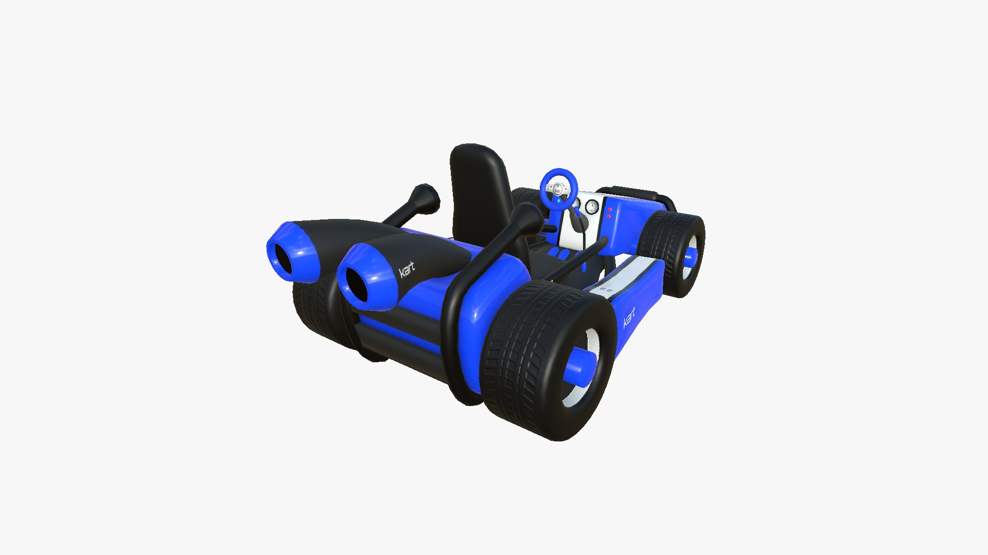 Cartoon Kart I02 Blue - Vehicle Racing Design 3D Model - TurboSquid 2037389