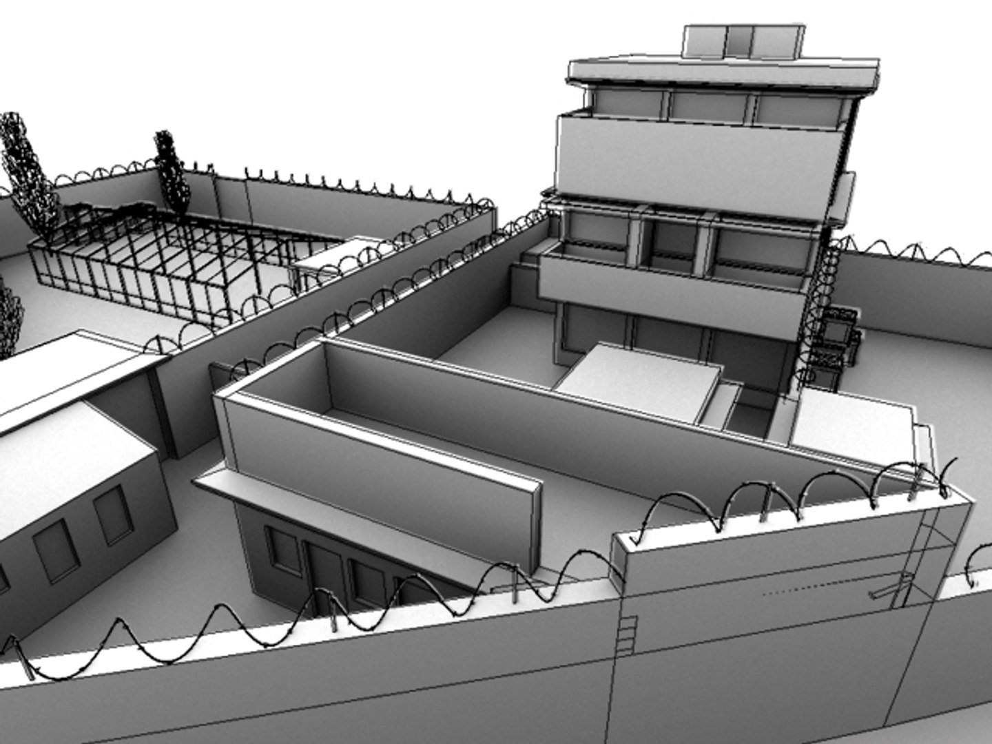 Osama Bin Laden Compound 3d Model