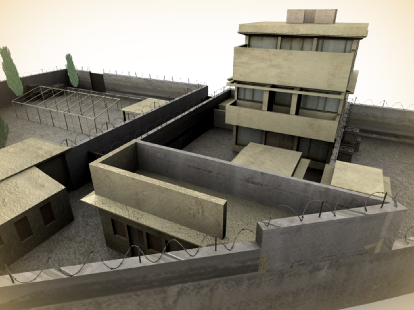 Osama Bin Laden Compound 3d Model