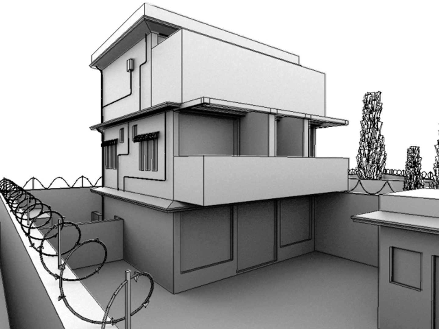 Osama Bin Laden Compound 3d Model