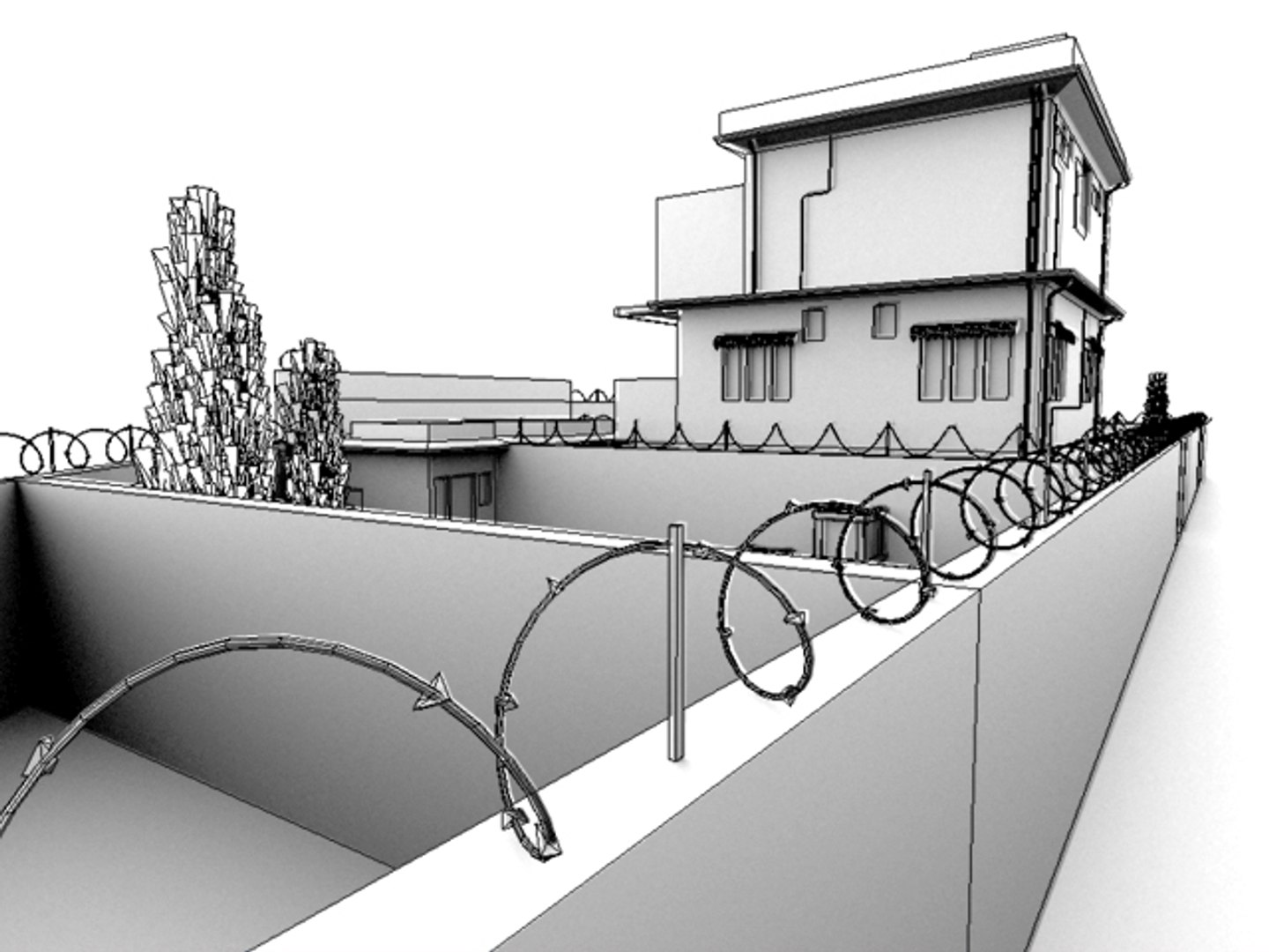 Osama Bin Laden Compound 3d Model