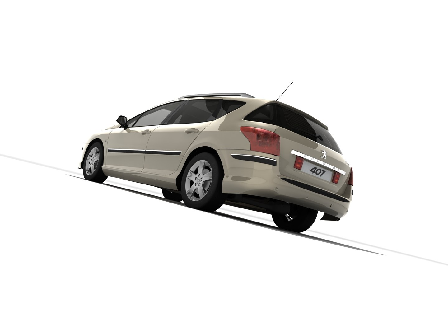 Peugeot 407 SW With Interior 3D Model - TurboSquid 2158001