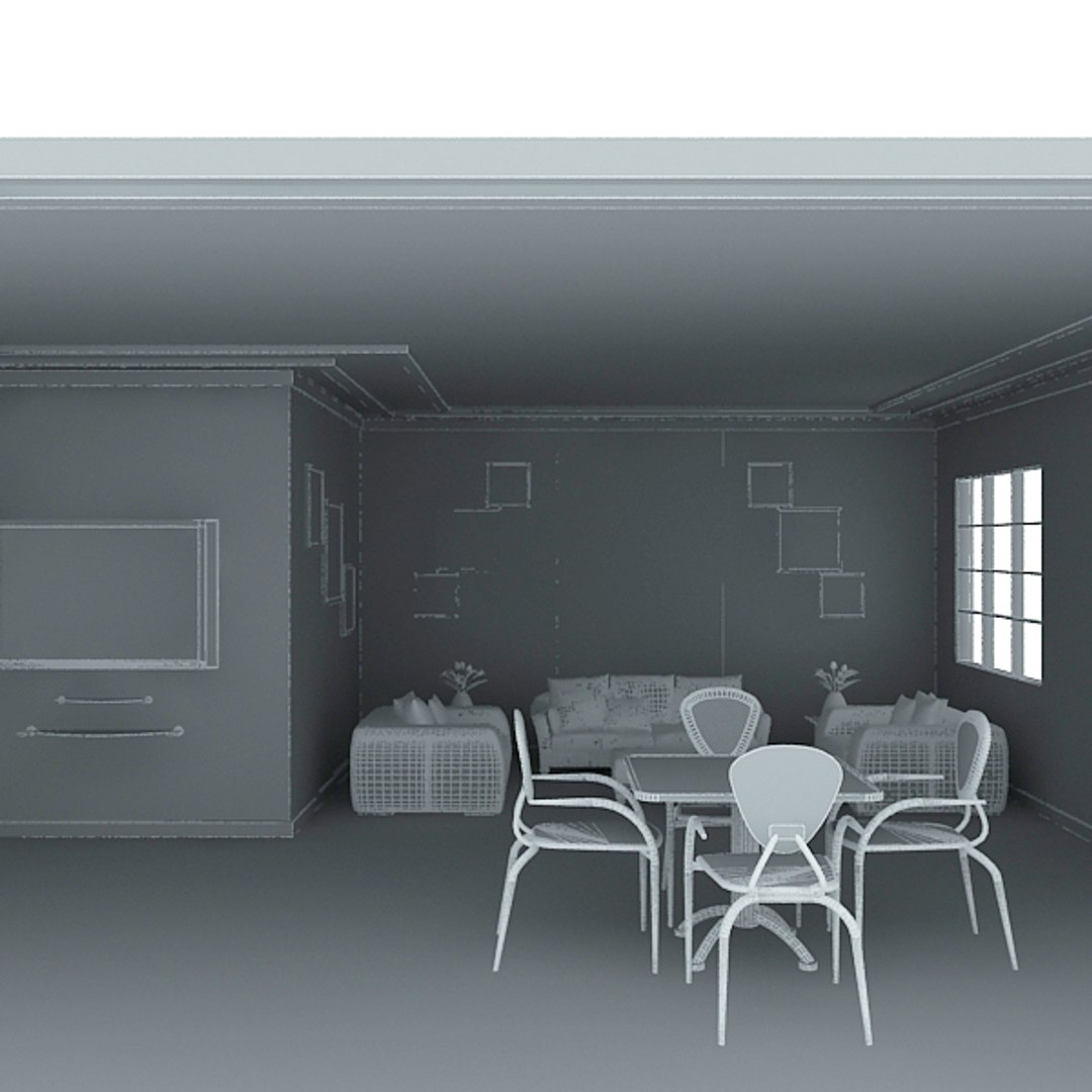 Room Interior Realistic 3d Model