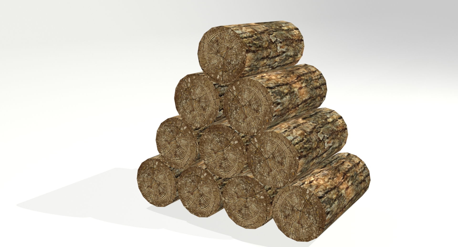 Stack Logs 3d Obj