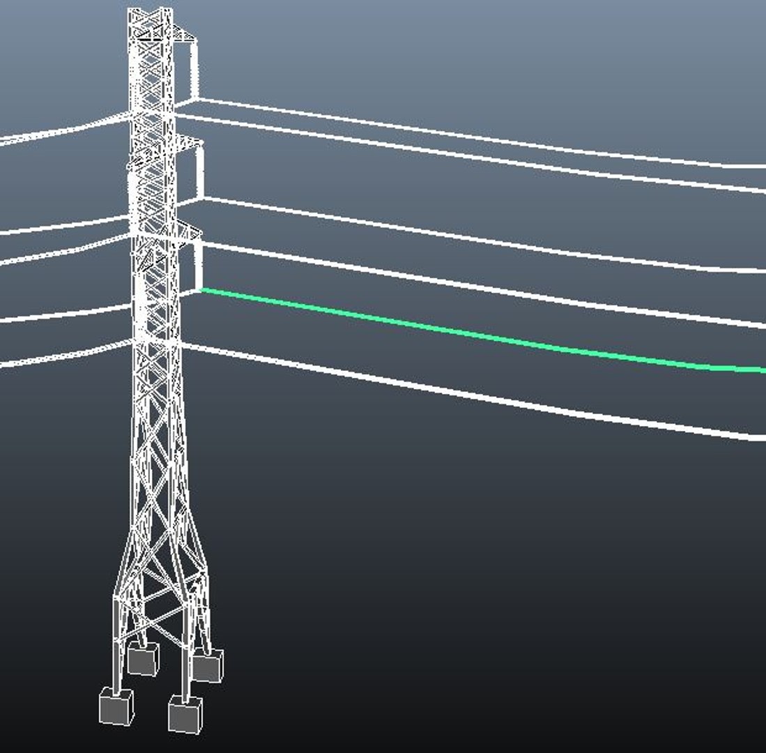 Poles Lines 3d Model