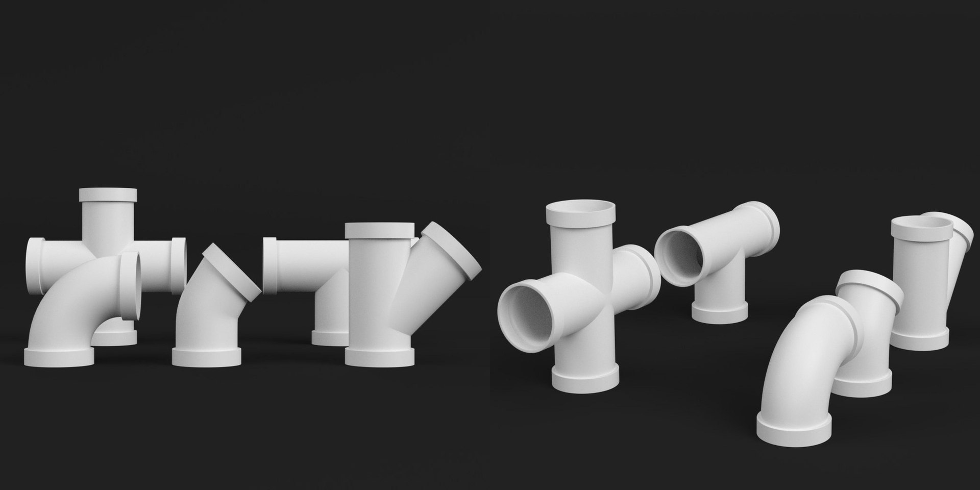 3D Pvc Pipe Joints - TurboSquid 1524436