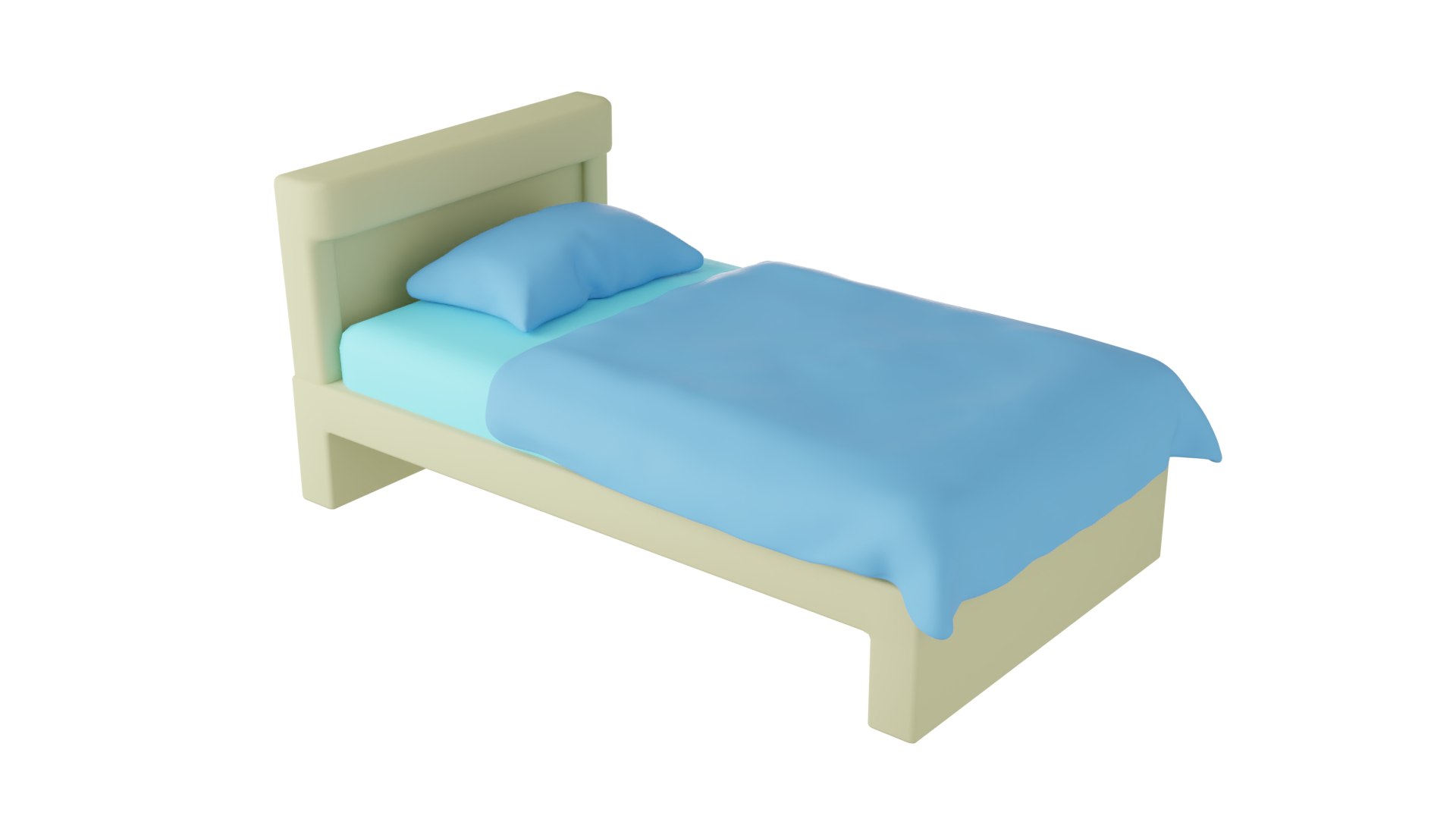 3D Cartoon Mattress Set 3D Model - TurboSquid 2313977