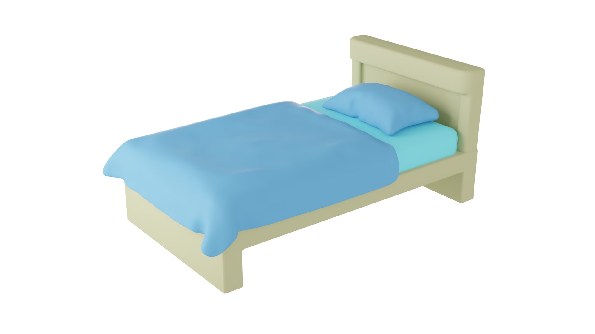 3D Cartoon Mattress Set 3D Model - TurboSquid 2313977