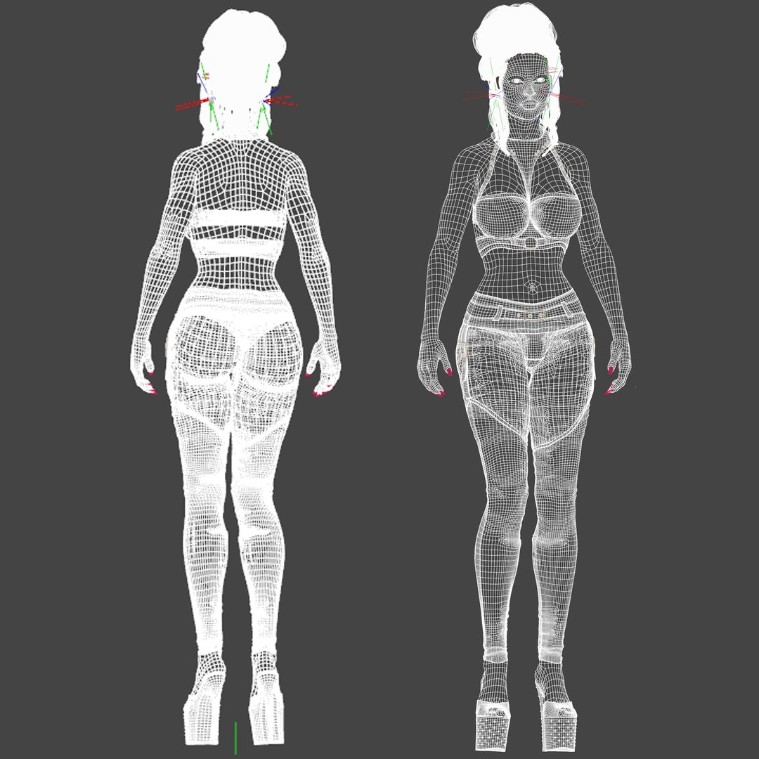 Elegant Sexy Woman 3d Model Turbosquid 2081561