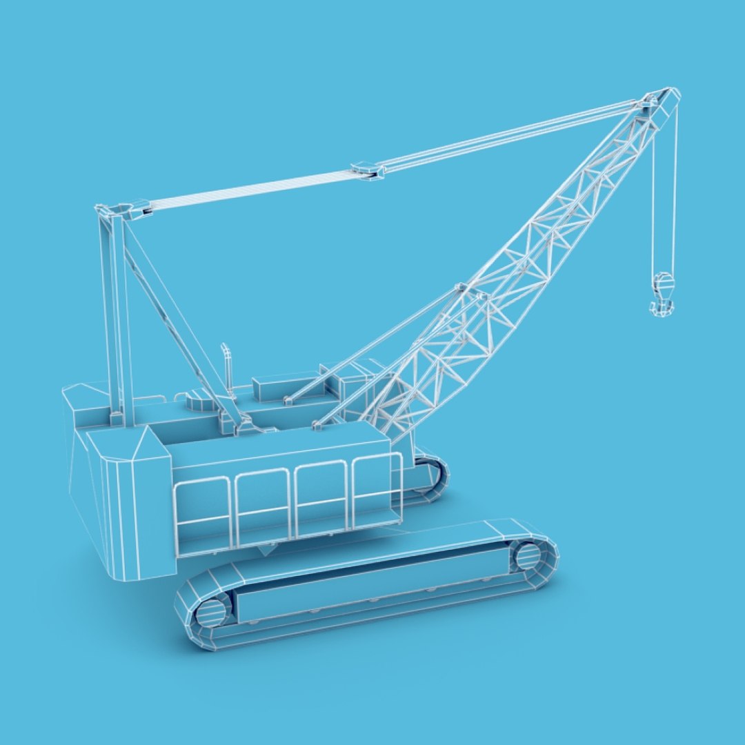 3D Crawler Crane Model - TurboSquid 1221941