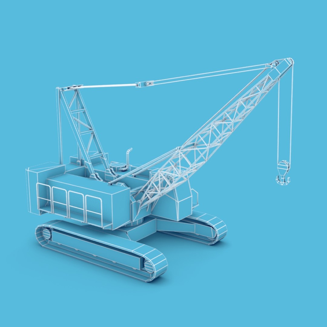 3D Crawler Crane Model - TurboSquid 1221941