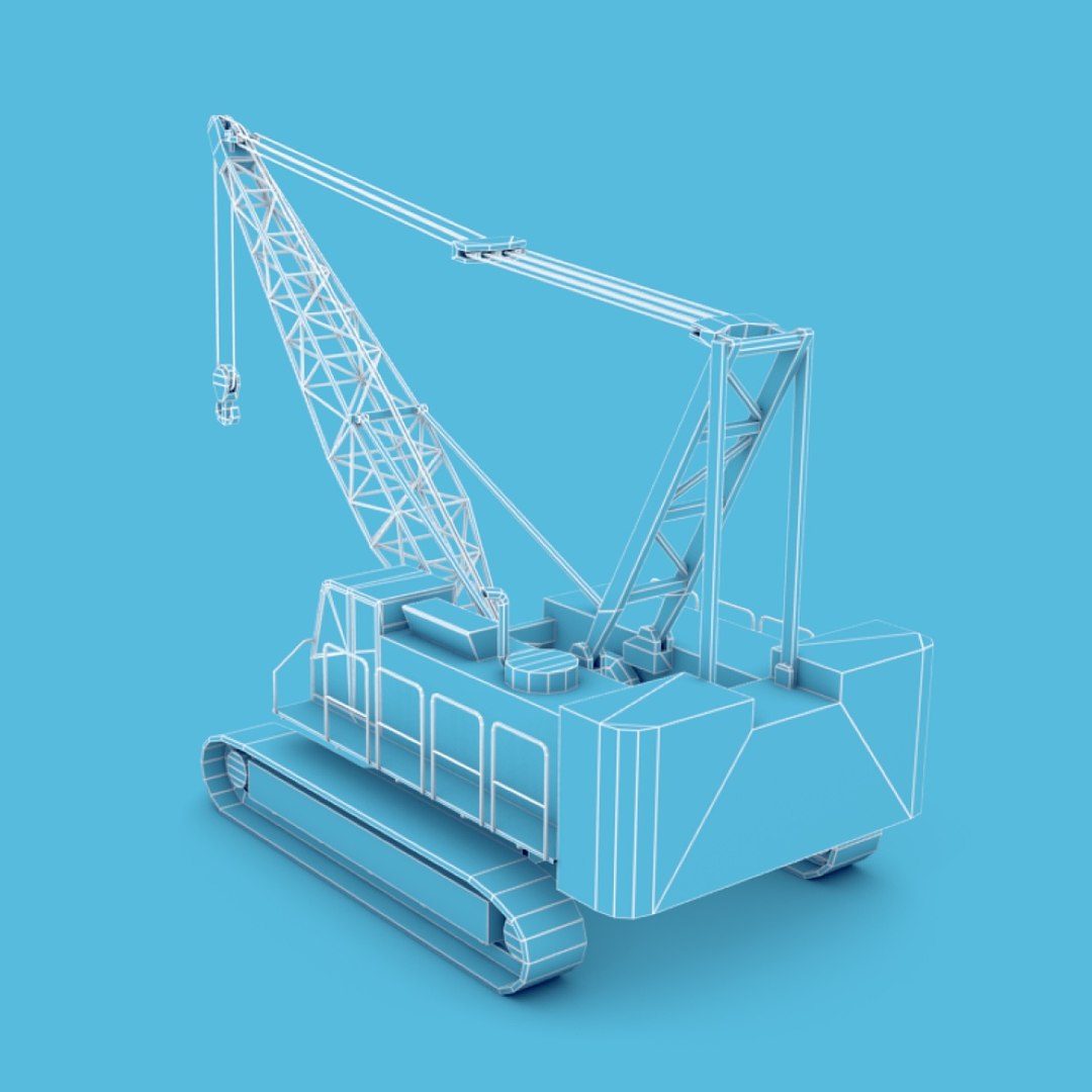 3D Crawler Crane Model - TurboSquid 1221941