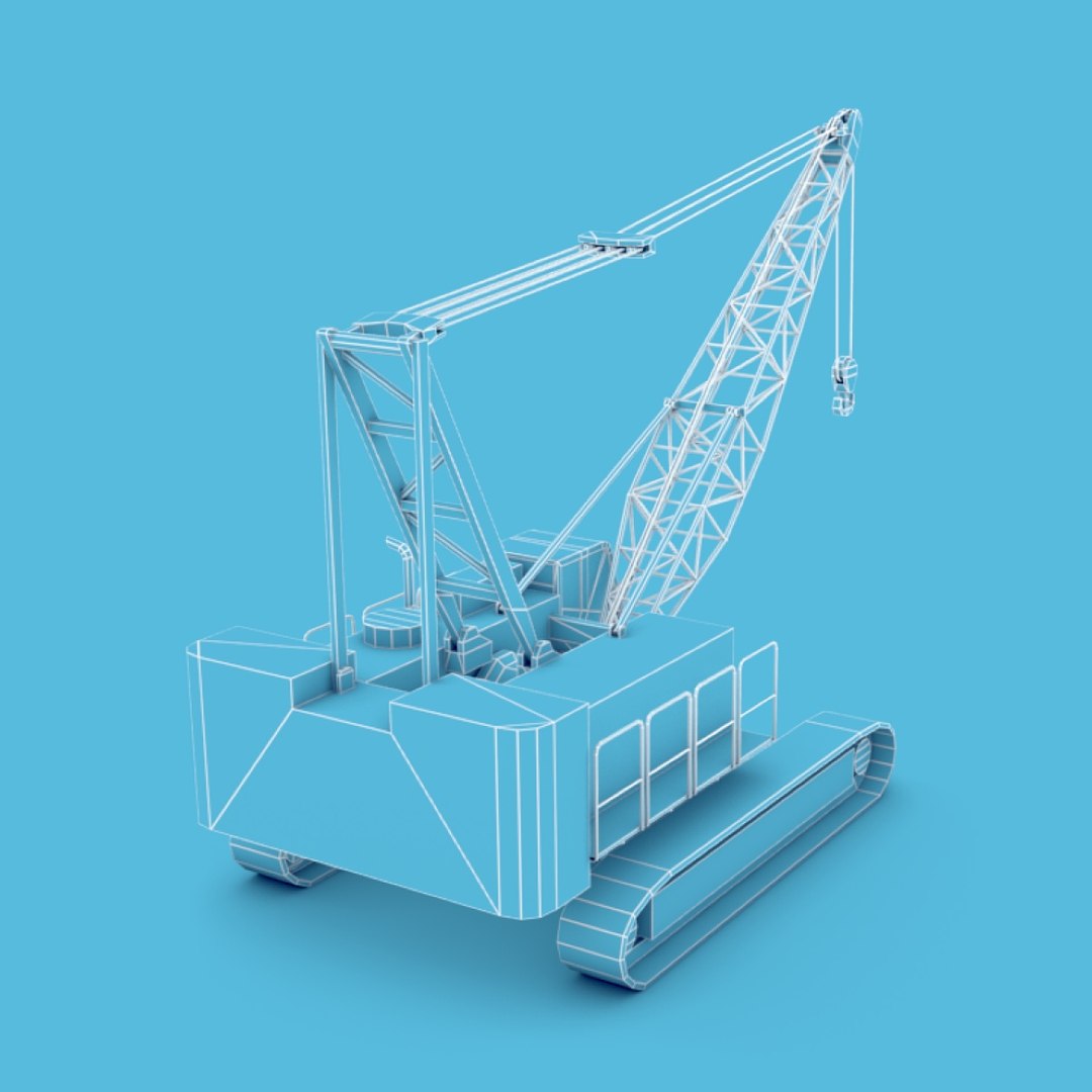 3D Crawler Crane Model - TurboSquid 1221941