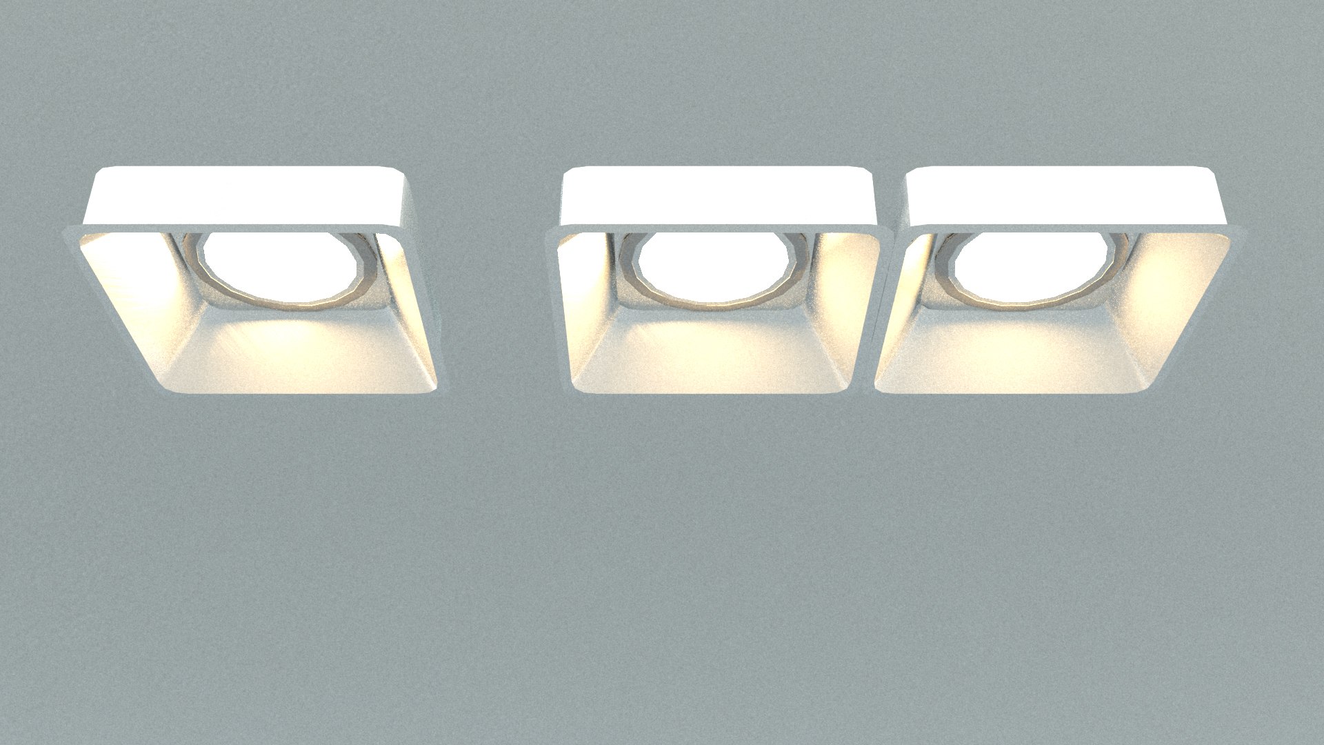 Laos Square Recessed Ceiling Lamps 3D - TurboSquid 2150671