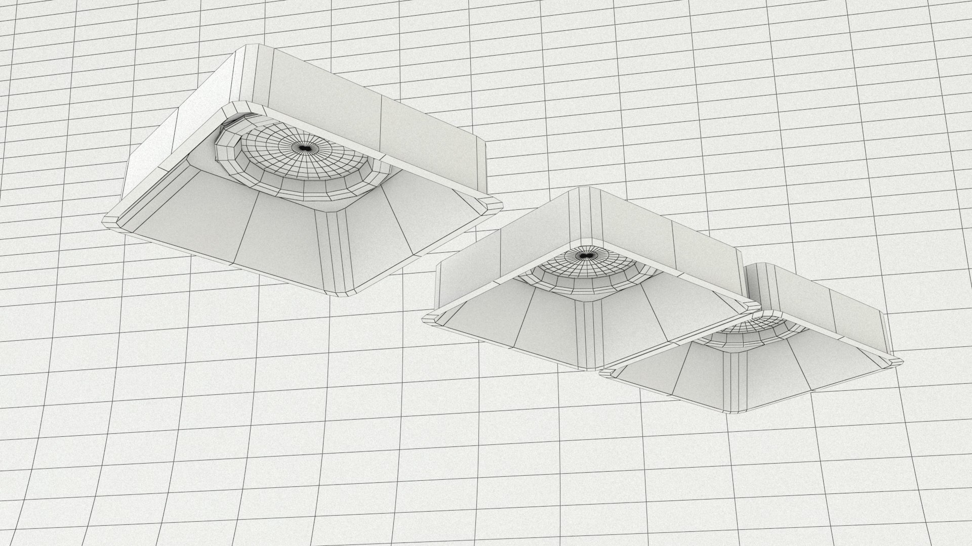 Laos Square Recessed Ceiling Lamps 3D - TurboSquid 2150671