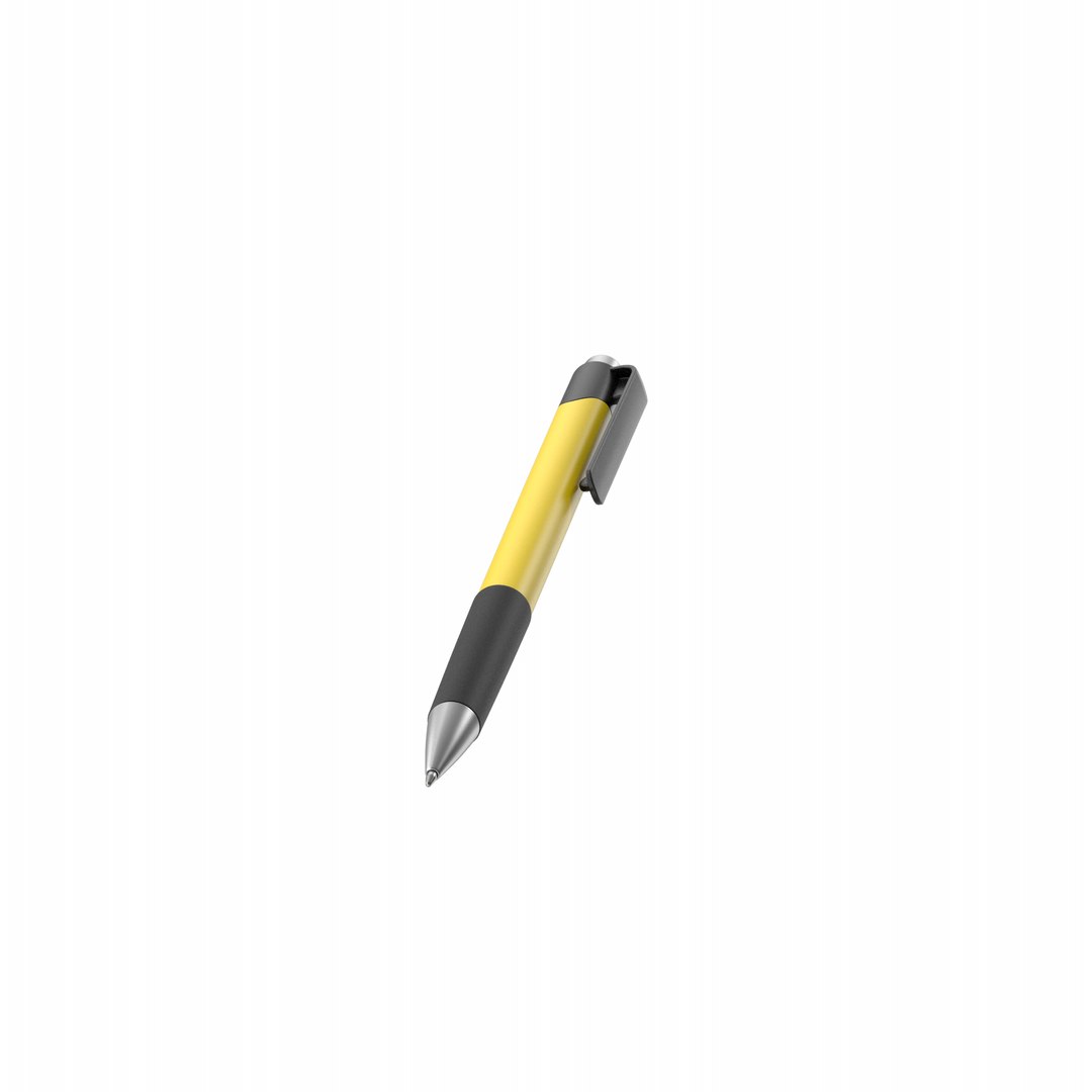 3D Yellow Ballpoint Pen 2 - TurboSquid 2023612
