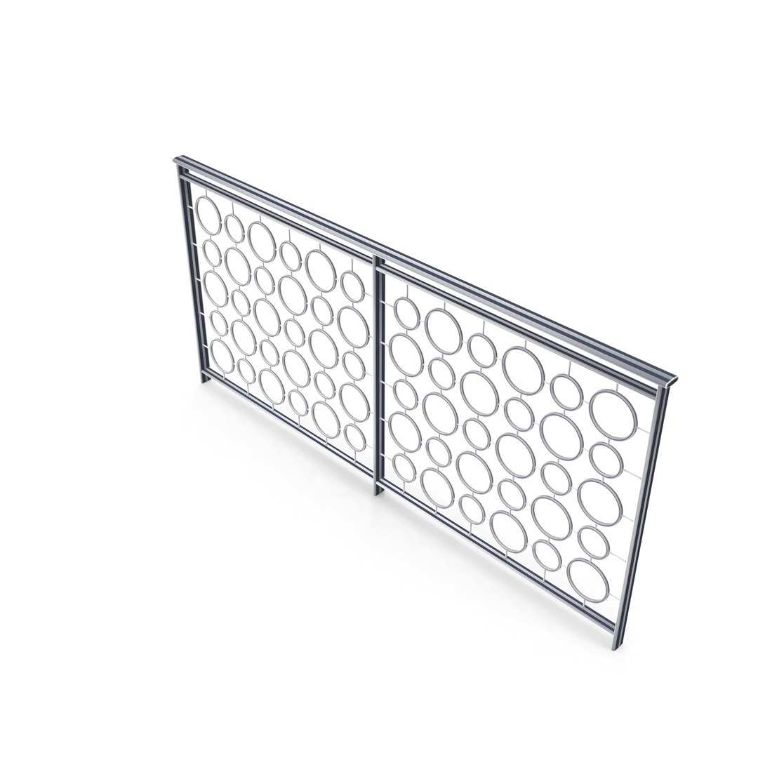 Metal Fencing Barrier Models For Gardens And Sidewalk 3D Model ...