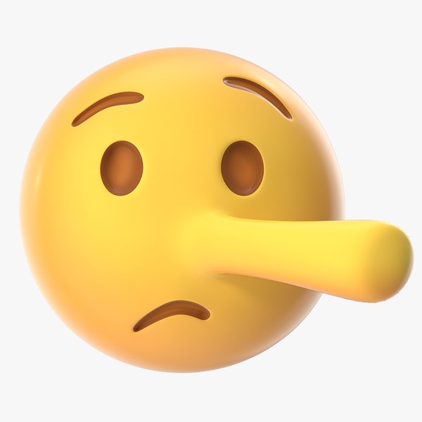 Lying face emoji 3D model - TurboSquid 1533407