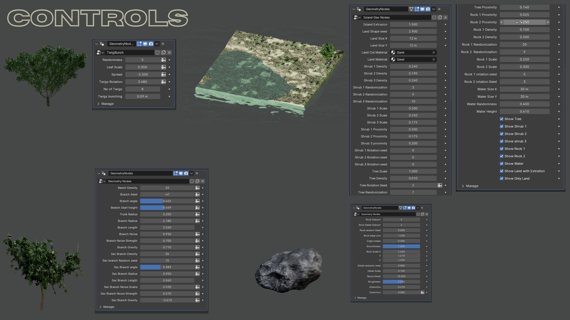 Tiny Beach Island - Geometry Nodes Model - TurboSquid 2262656