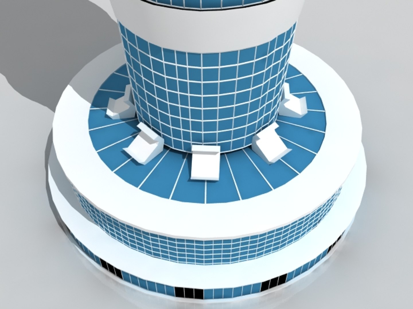 3d model futuristic building
