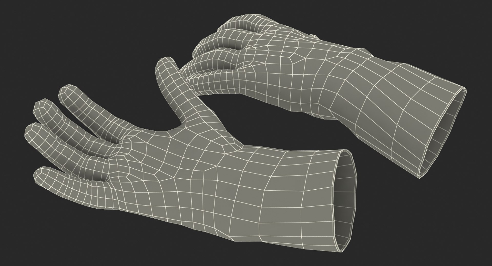 3D rubber safety gloves model - TurboSquid 1402558