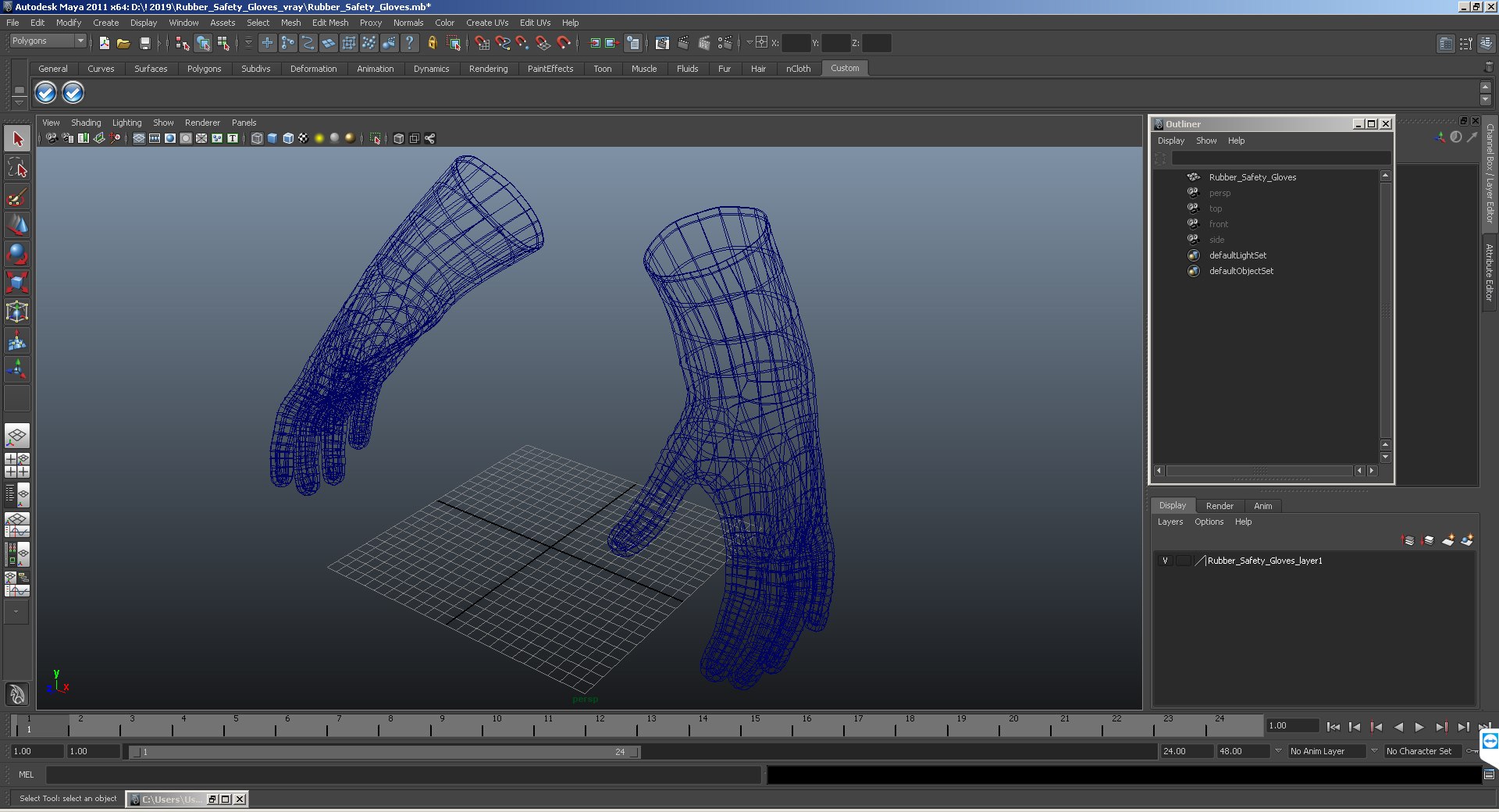 3D Rubber Safety Gloves Model - TurboSquid 1402558