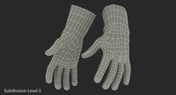 3D rubber safety gloves model - TurboSquid 1402558