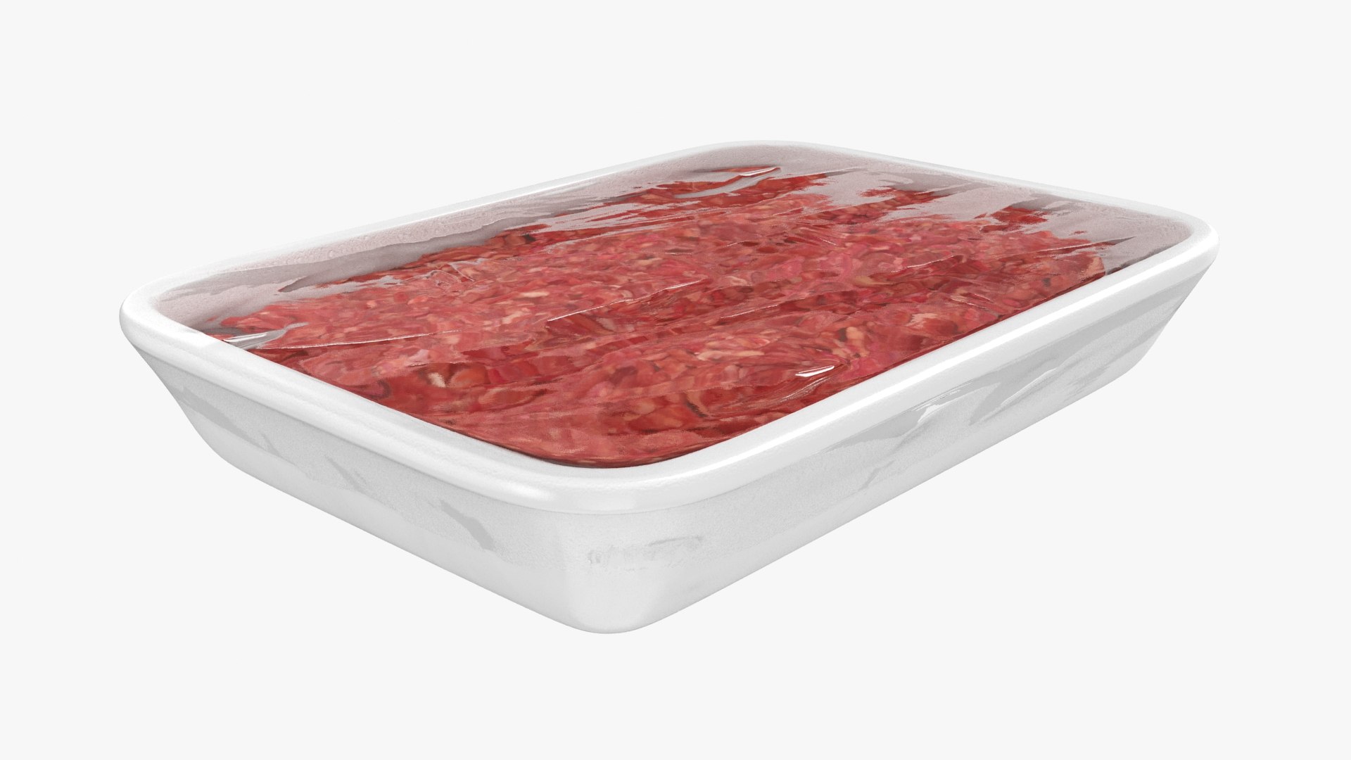 Wrapped Food Tray with Ground Meat 3D - TurboSquid 1980348