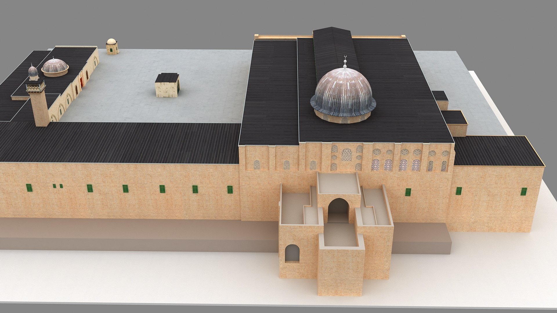 3D Model Masjid Al Aqsa Qibli Mosque - TurboSquid 2238198