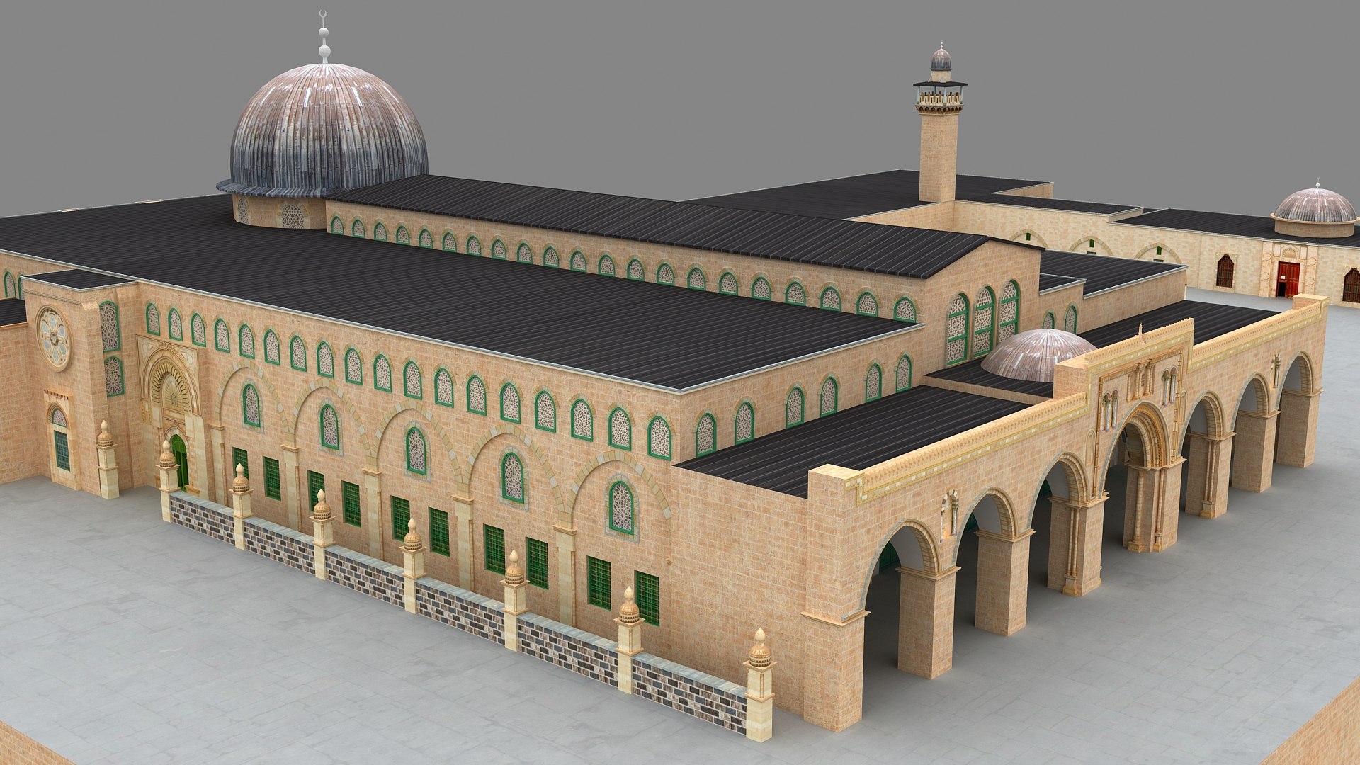 3D Model Masjid Al Aqsa Qibli Mosque - TurboSquid 2238198