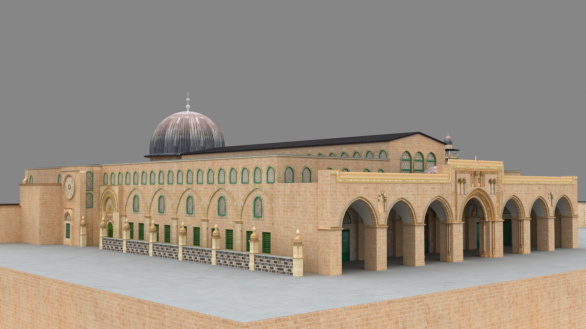 3D Model Masjid Al Aqsa Qibli Mosque - TurboSquid 2238198