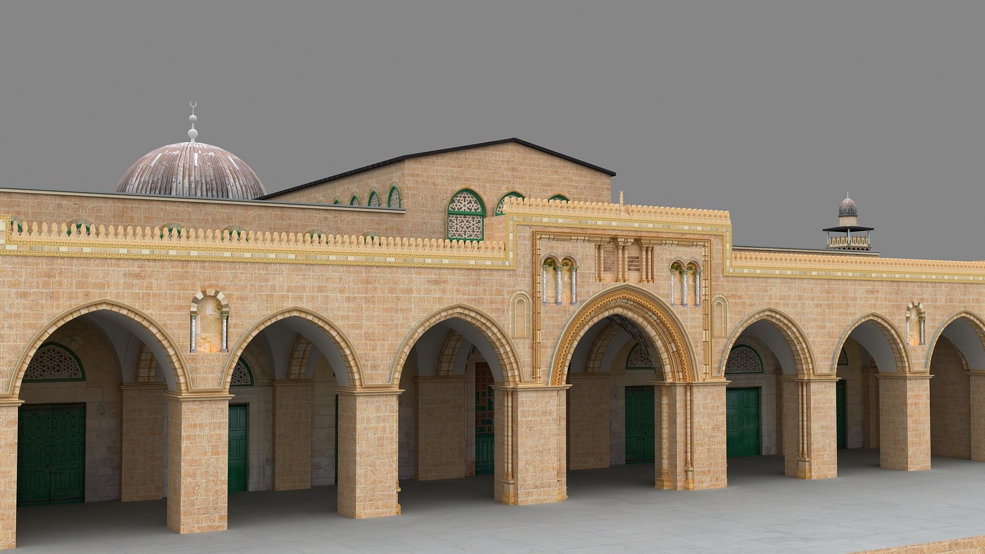 3D Model Masjid Al Aqsa Qibli Mosque - TurboSquid 2238198