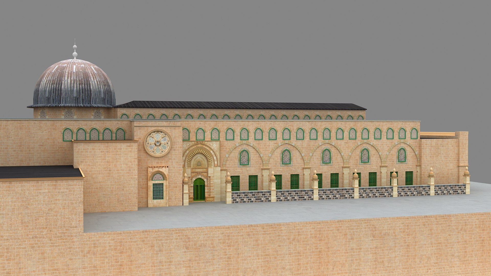 3D Model Masjid Al Aqsa Qibli Mosque - TurboSquid 2238198