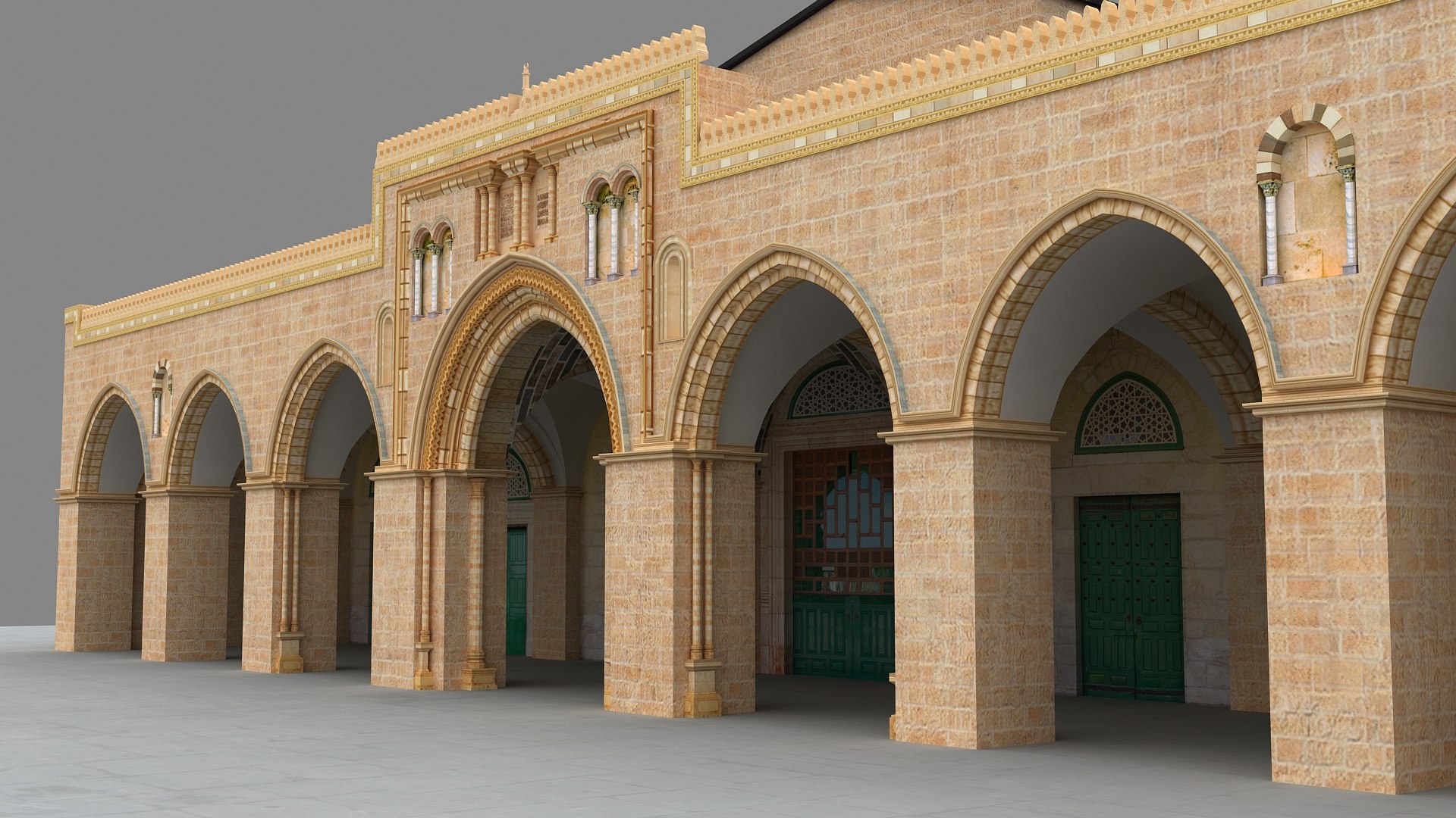 3D Model Masjid Al Aqsa Qibli Mosque - TurboSquid 2238198