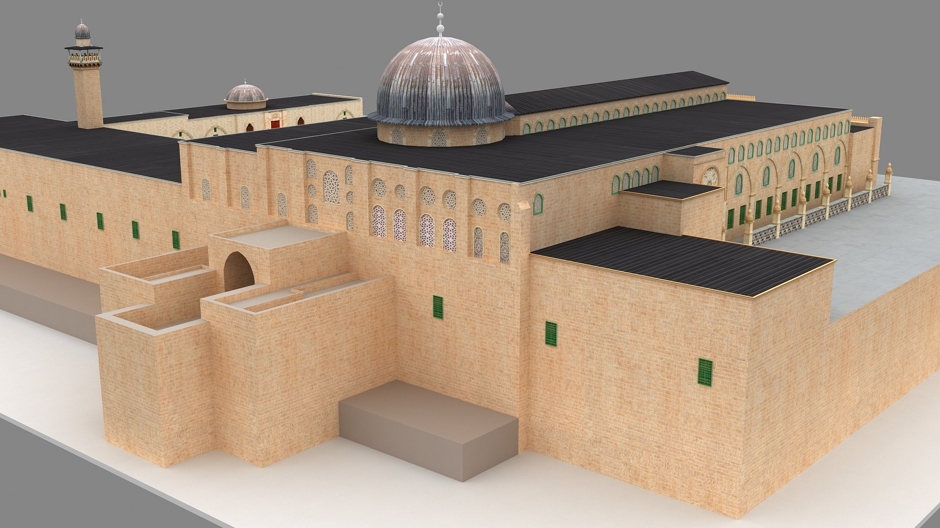 3D Model Masjid Al Aqsa Qibli Mosque - TurboSquid 2238198