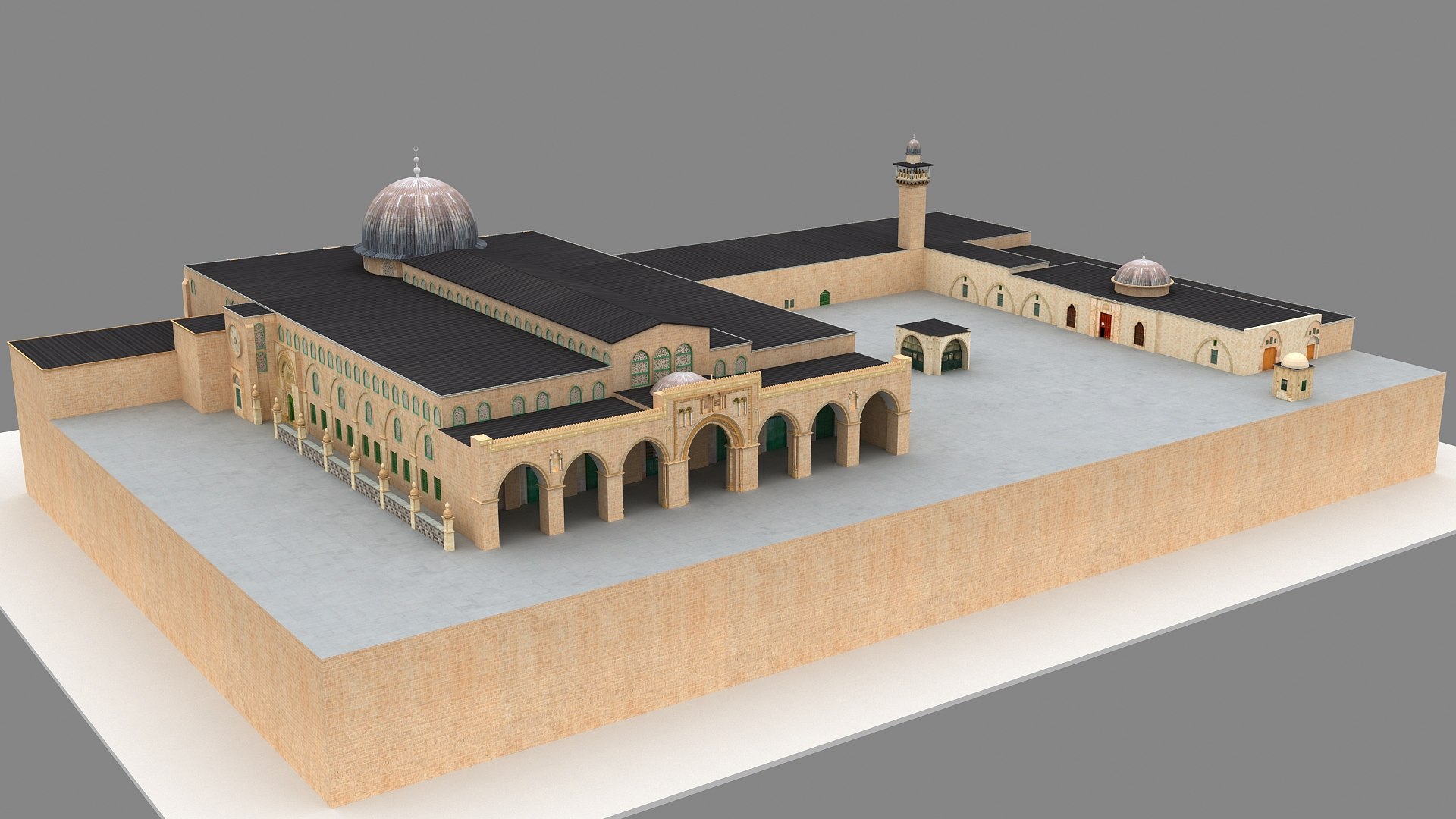 3D Model Masjid Al Aqsa Qibli Mosque - TurboSquid 2238198