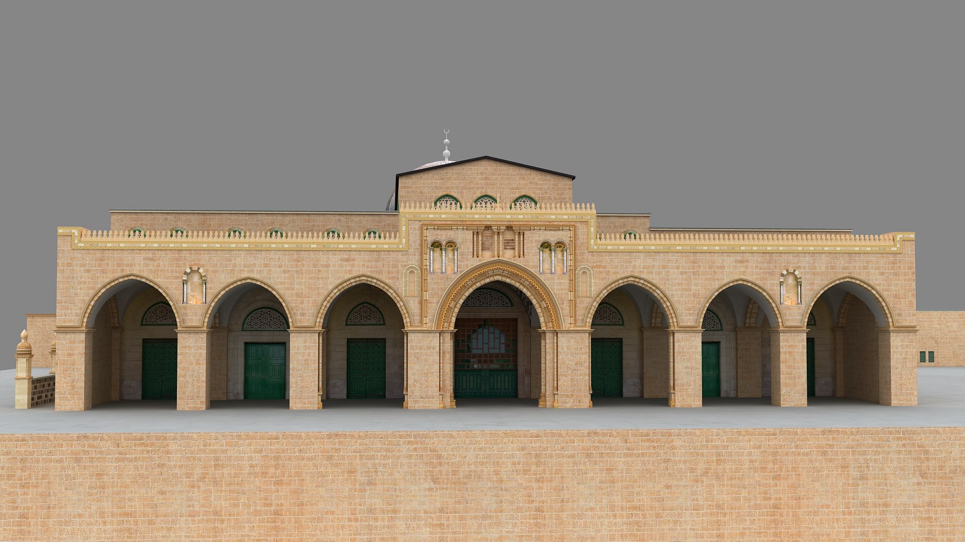 3D Model Masjid Al Aqsa Qibli Mosque - TurboSquid 2238198