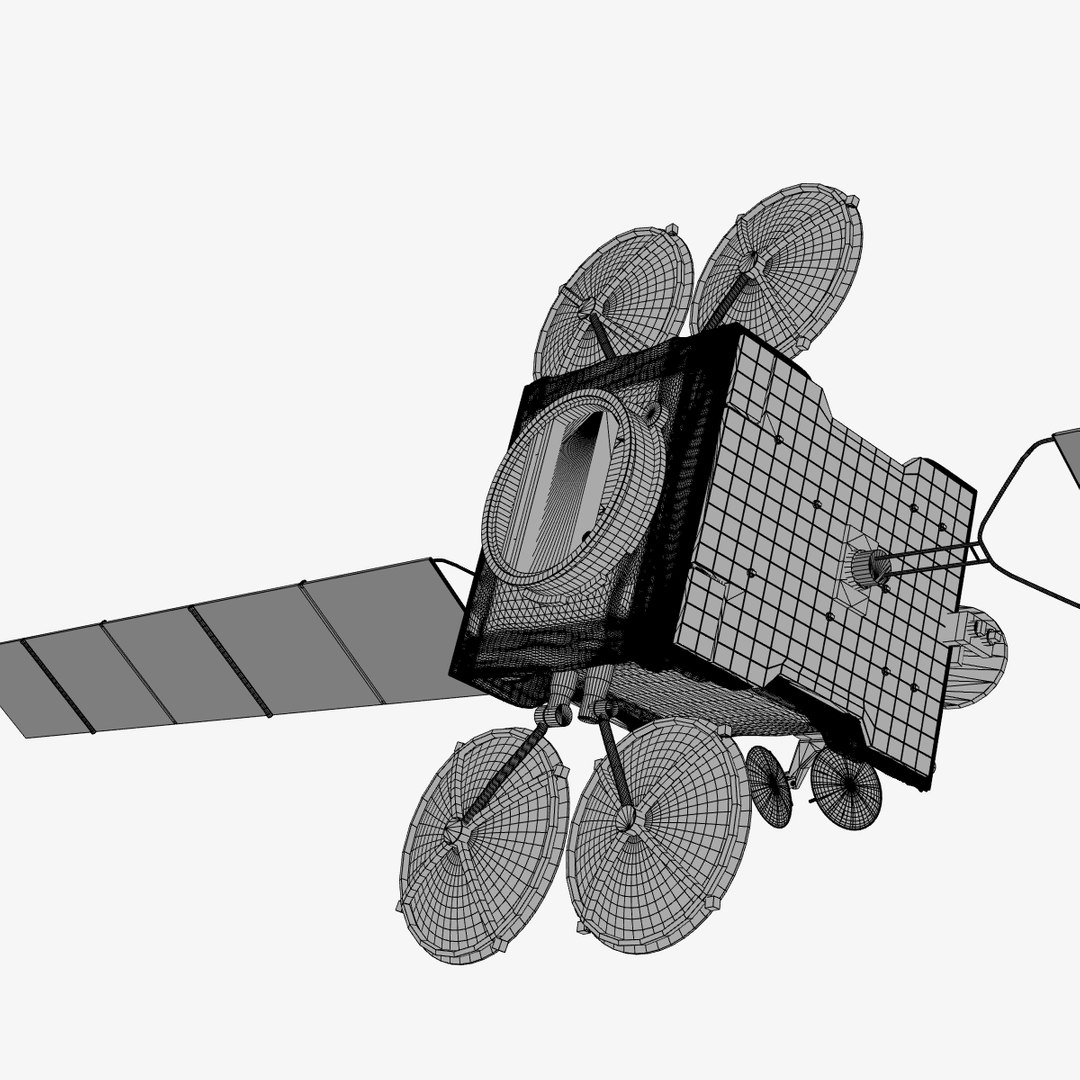 Measat Communications Satellite 3d Model