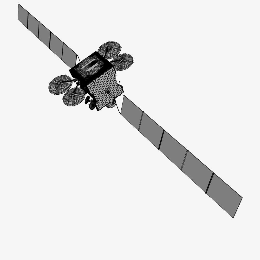 Measat Communications Satellite 3d Model