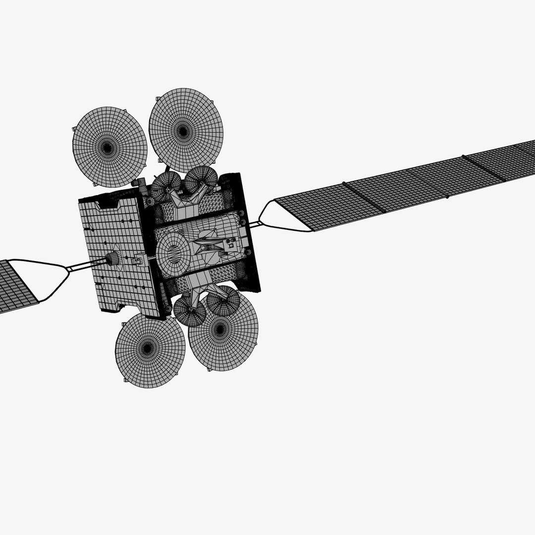 Measat Communications Satellite 3d Model